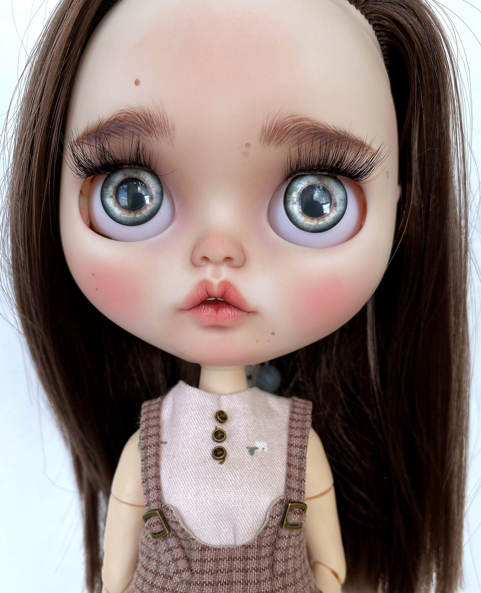 SOLD OUT Blythe Custom Doll Brown Hair Ooak Blythe Doll | Etsy