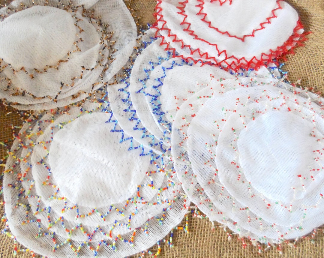 Set of 4 Beaded Food Covering Nets From Kenya - Etsy