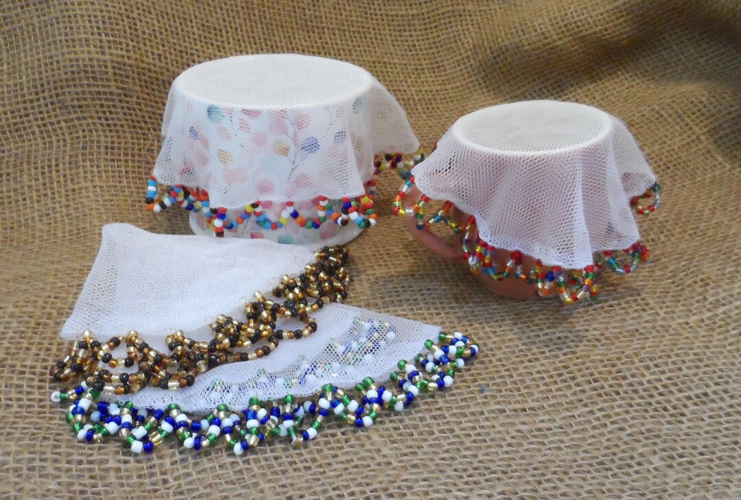 Beaded Flowery Food Covers From South Africa - 4 Sizes - Etsy UK