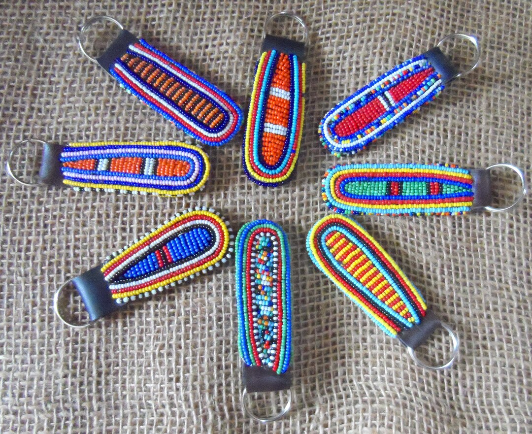 Maasai Beaded Key Fobs Large - Etsy