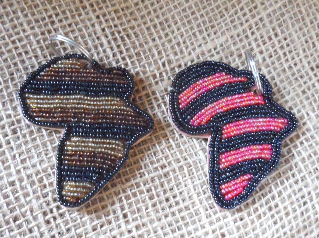 Leather Map of Africa Key Rings - Etsy UK