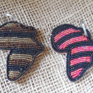 Leather Map of Africa Key Rings - Etsy UK