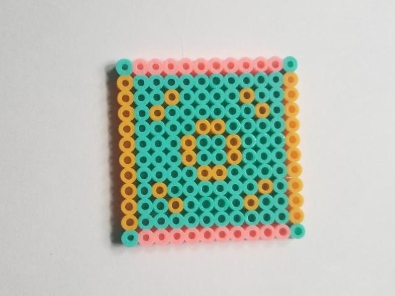 Perler Bead Multi Colored Square Coasters Set of 4 - Etsy