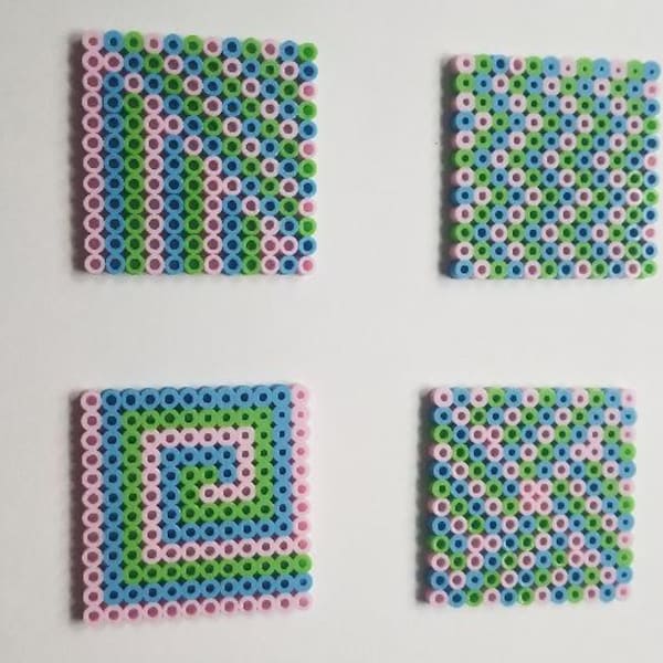 Perler Bead Coaster - Etsy