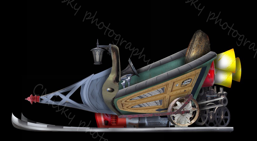 Steampunk Snowmobile Composite Jpeg Print - Etsy