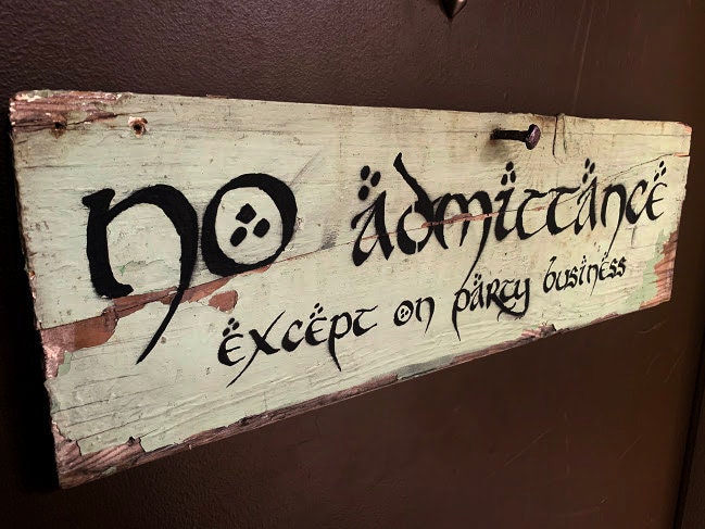 Hobbit Lord of the Rings Party Sign - Etsy