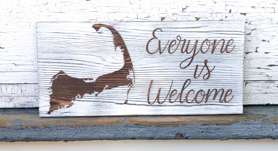 Cape Cod Everyone is Welcome Sign - Etsy