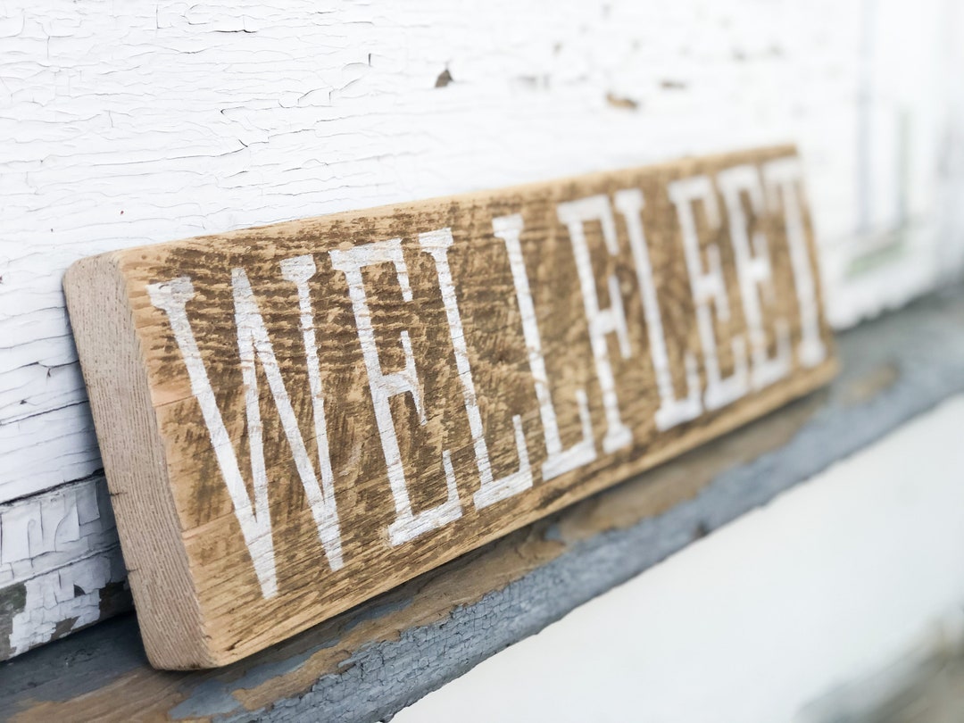 Rustic Barn Wood Wellfleet Sign - Etsy