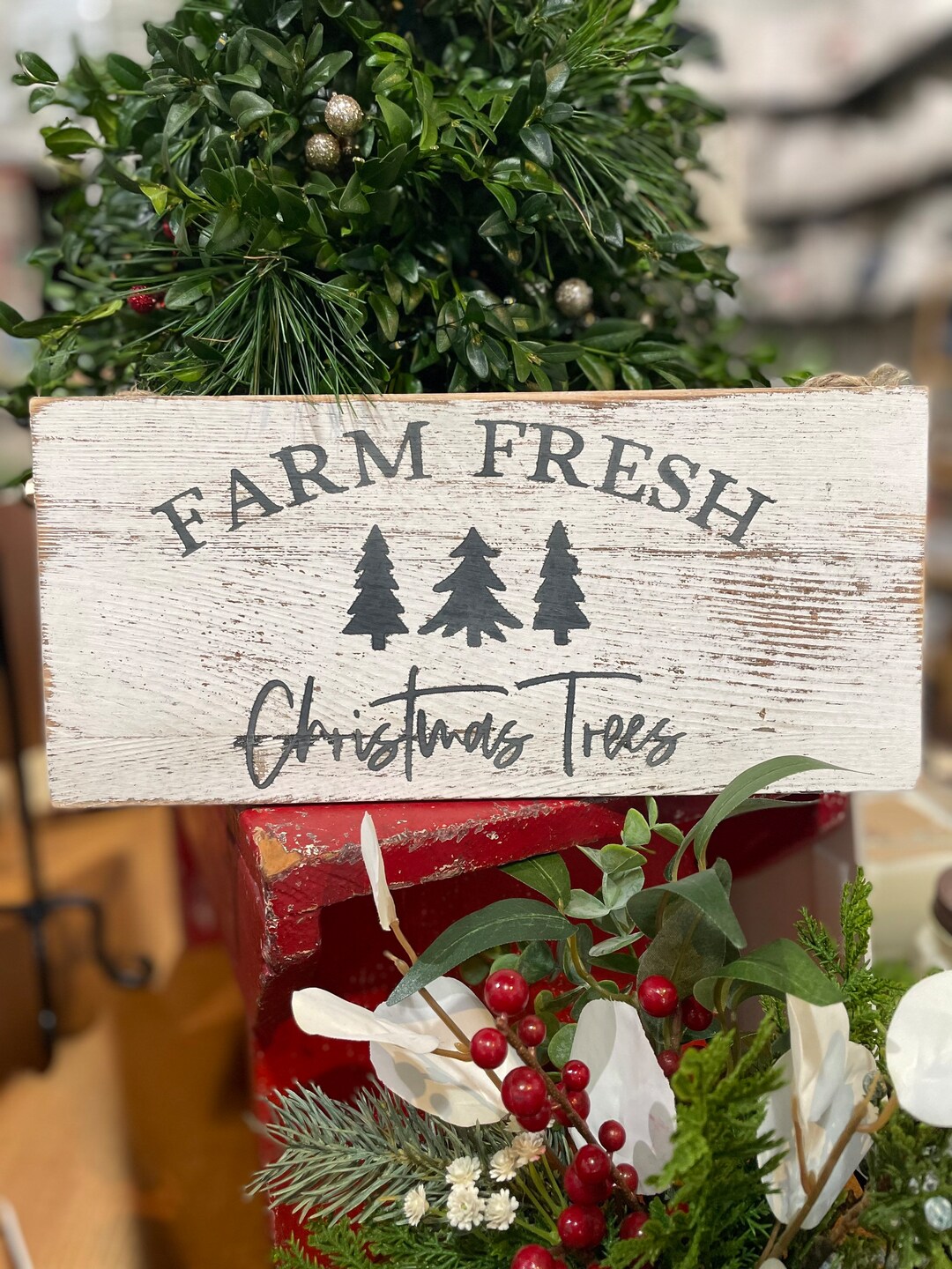 Christmas Tree Wooden Sign Christmas Sign Wooden Sign Christmas Gift - Etsy