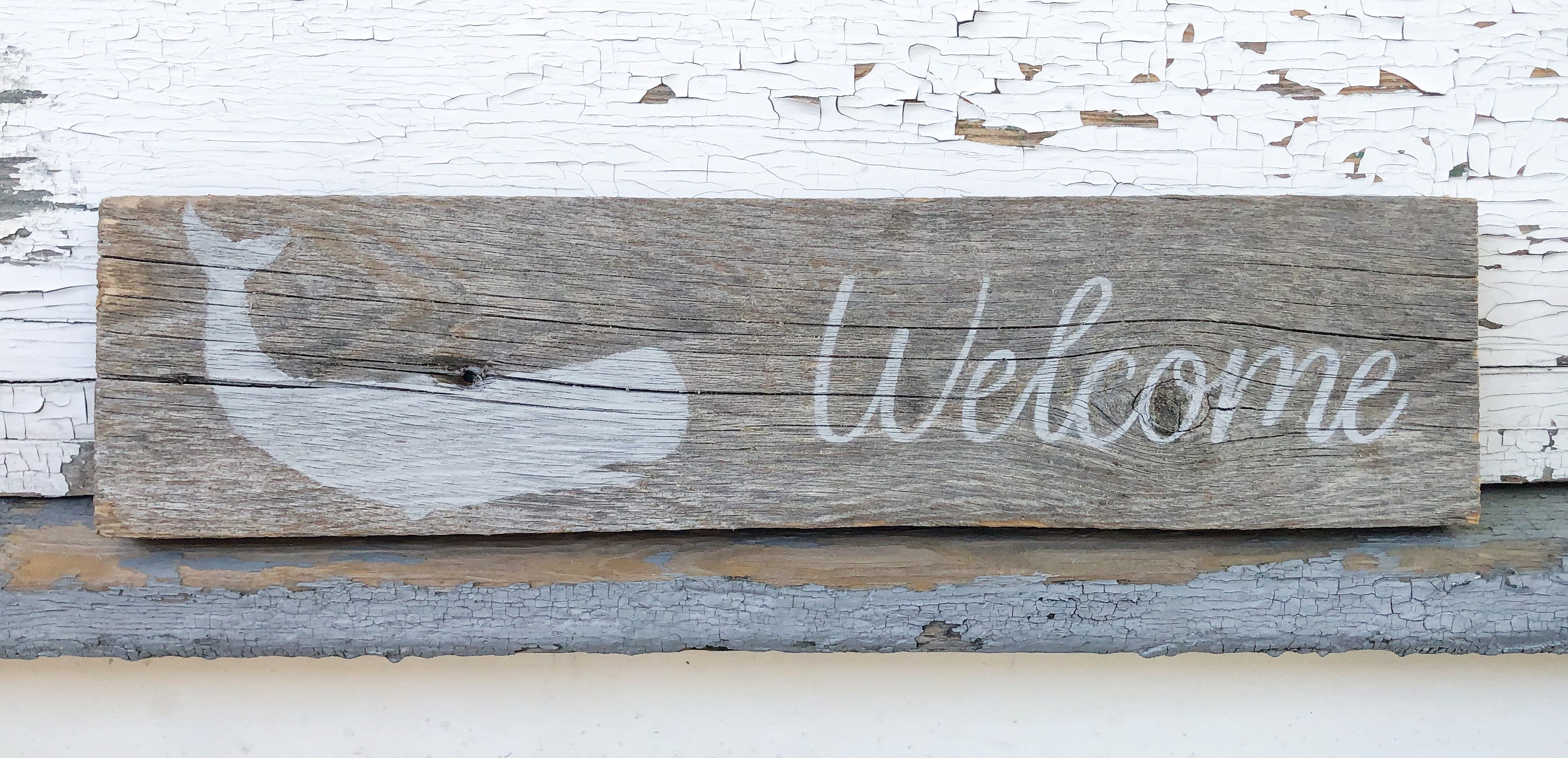 Rustic Wooden Welcome Whale Sign - Etsy