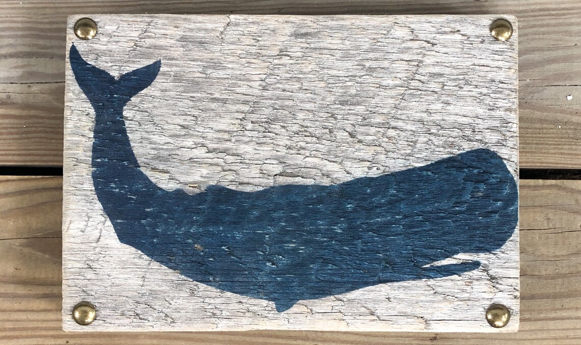 Rustic Wooden Whale Sign - Etsy