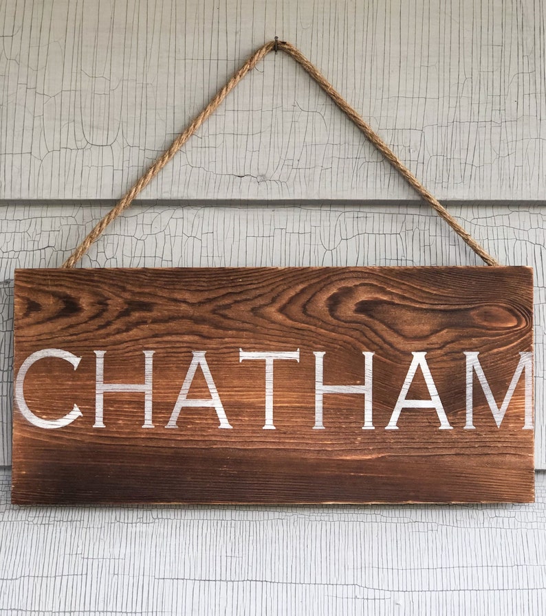 Chatham Wooden Sign - Etsy
