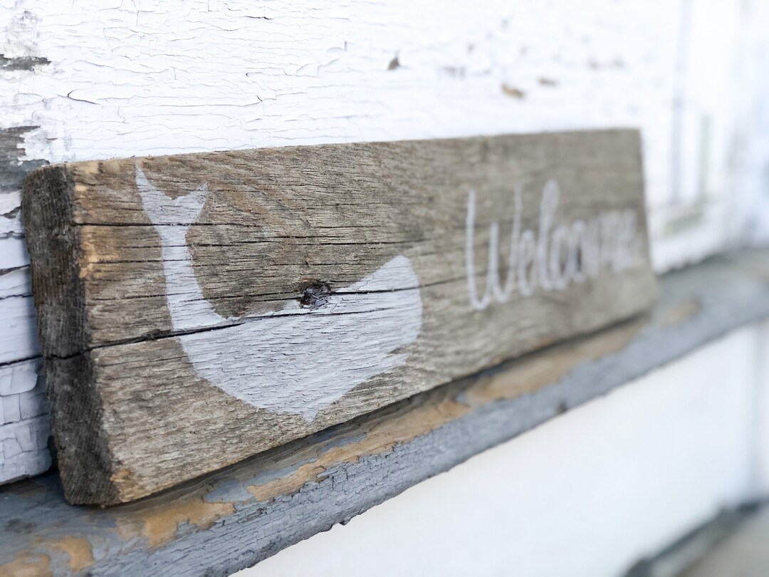Rustic Wooden Welcome Whale Sign - Etsy