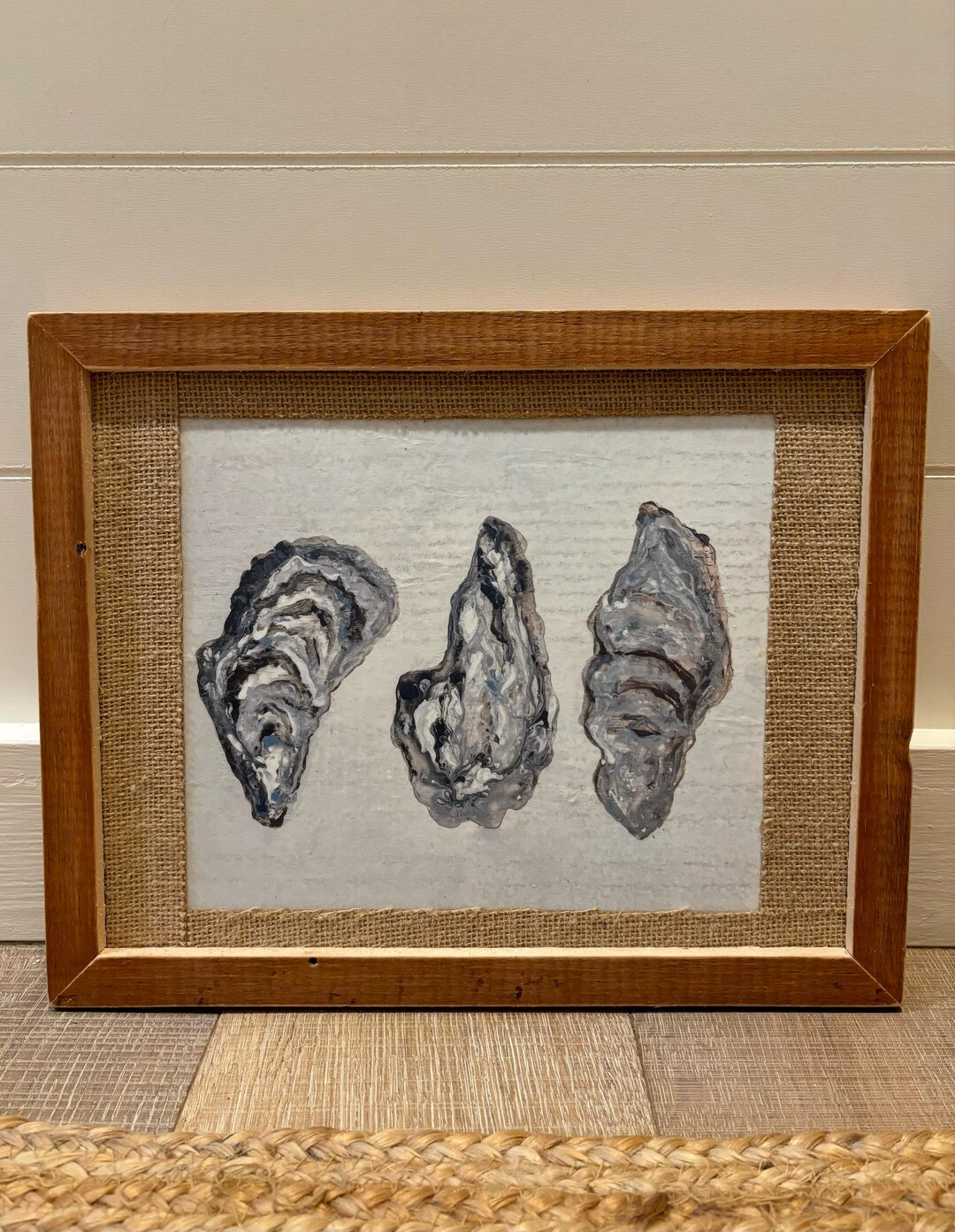 Oyster Sign - Reclaimed Wood Frame- Reclaimed Wood Sign - Oyster Sign ...