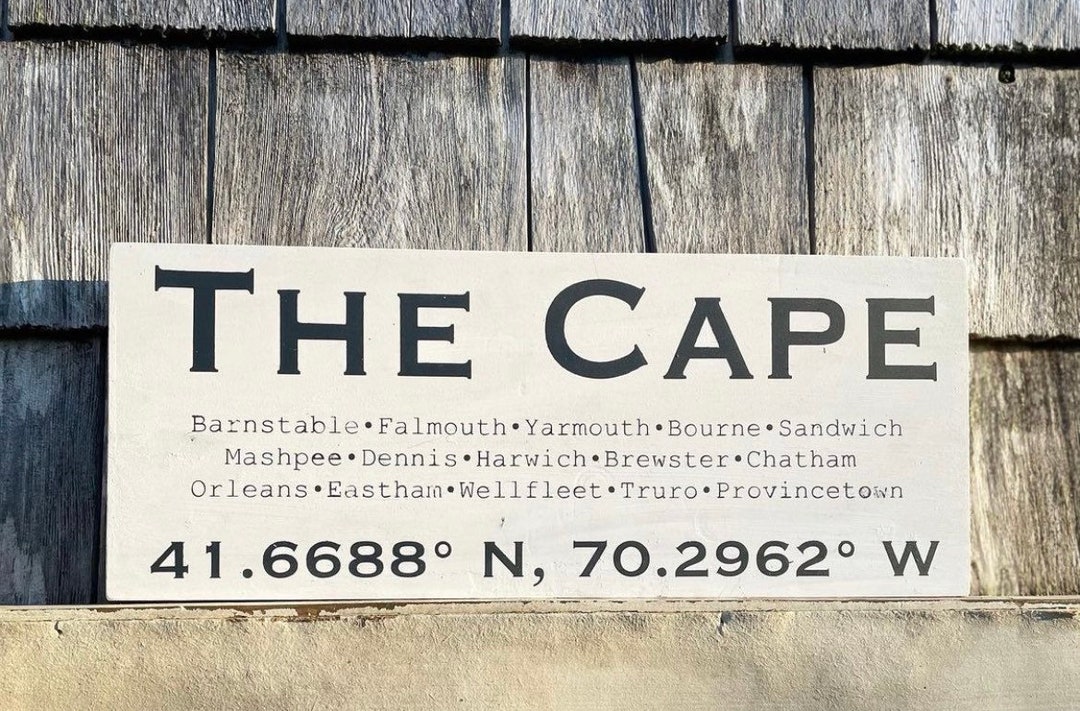 Cape Cod Nautical Wooden Towns Sign - Etsy