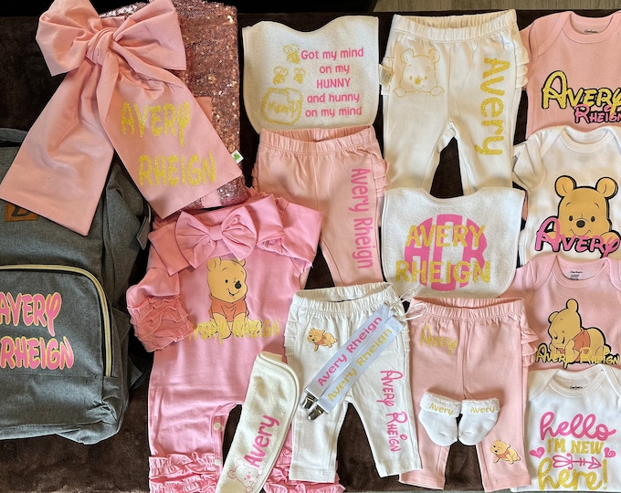 Large Personalized Baby Bundle Take Me Home Set Baby Shower Gift ...