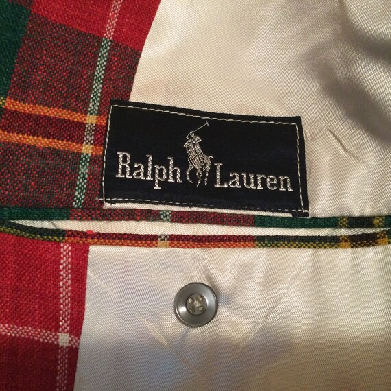 Ralph Lauren Plaid Red Equestrian Jacket - Gem