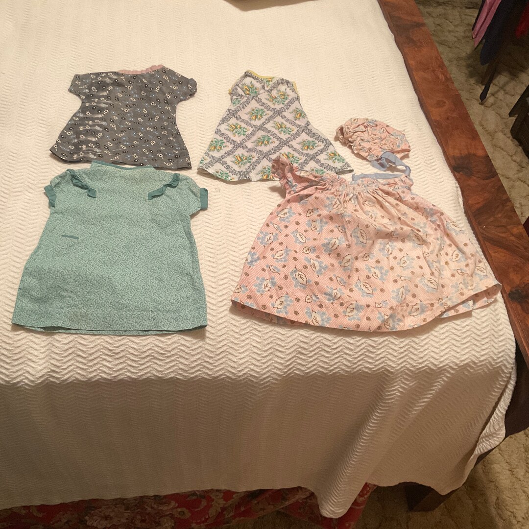 Vintage Handmade Doll Clothing 5 Pieces - Etsy