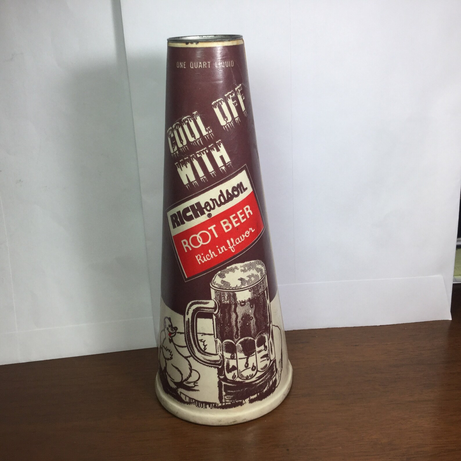 Richardson Root Beer Cone Shaped Waxed Quart Container - Etsy