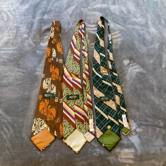 Vintage Resillio Ties Mod Retro 1980-90’s Wide Ties - Gem