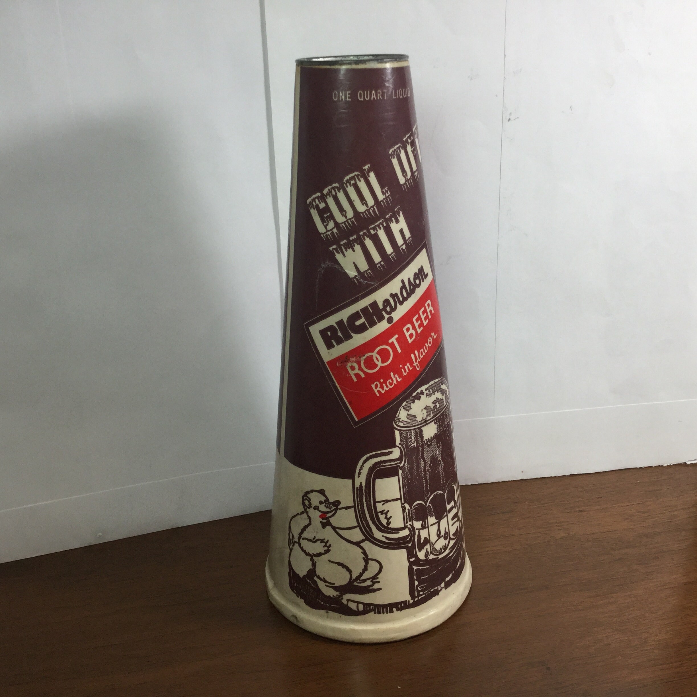 Richardson Root Beer Cone Shaped Waxed Quart Container - Etsy