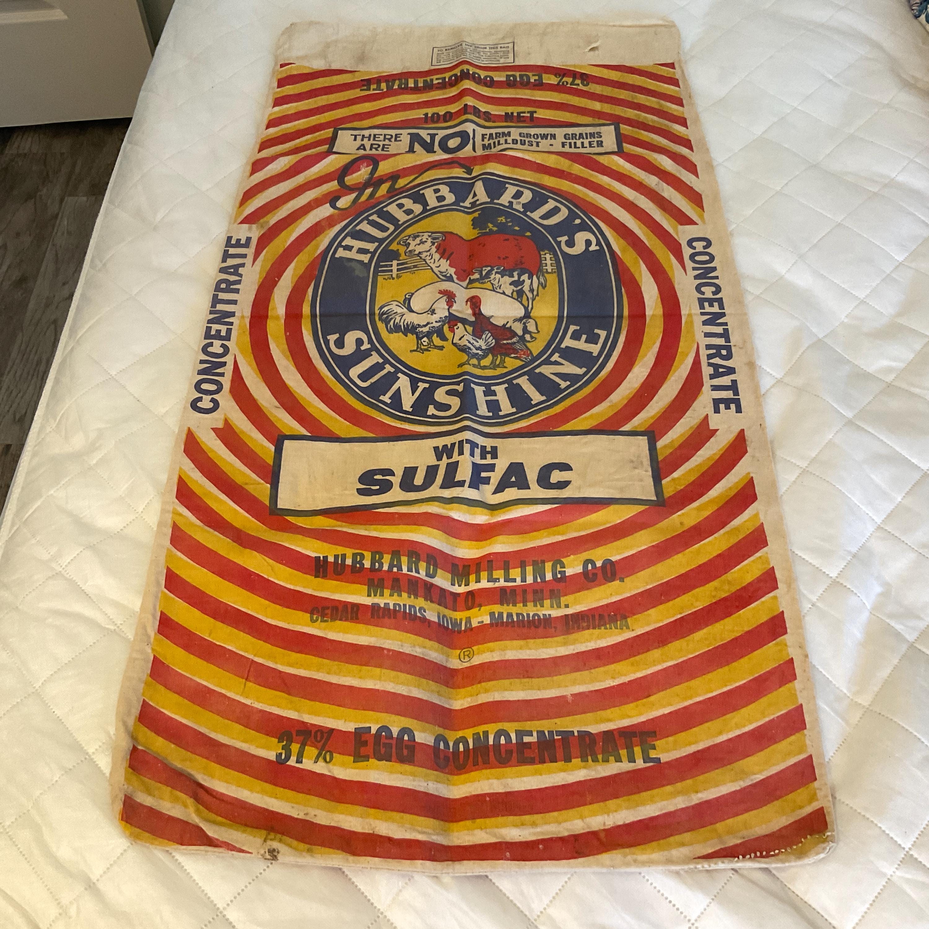 Seed Grain Sack Hubbard’s Sunshine Cow Pig Chickens Unusual Vintage - Etsy