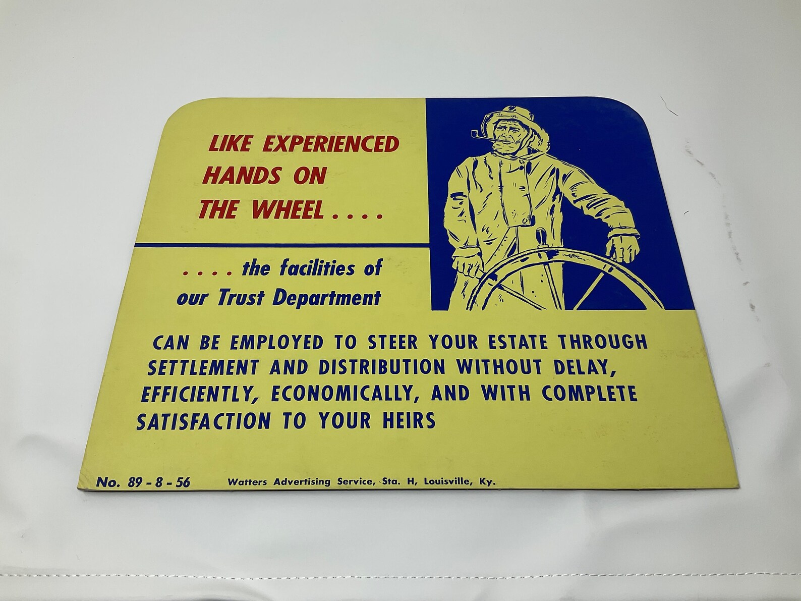 Bank Advertising Sign 1950’s Paper Colorful and Clean - Etsy