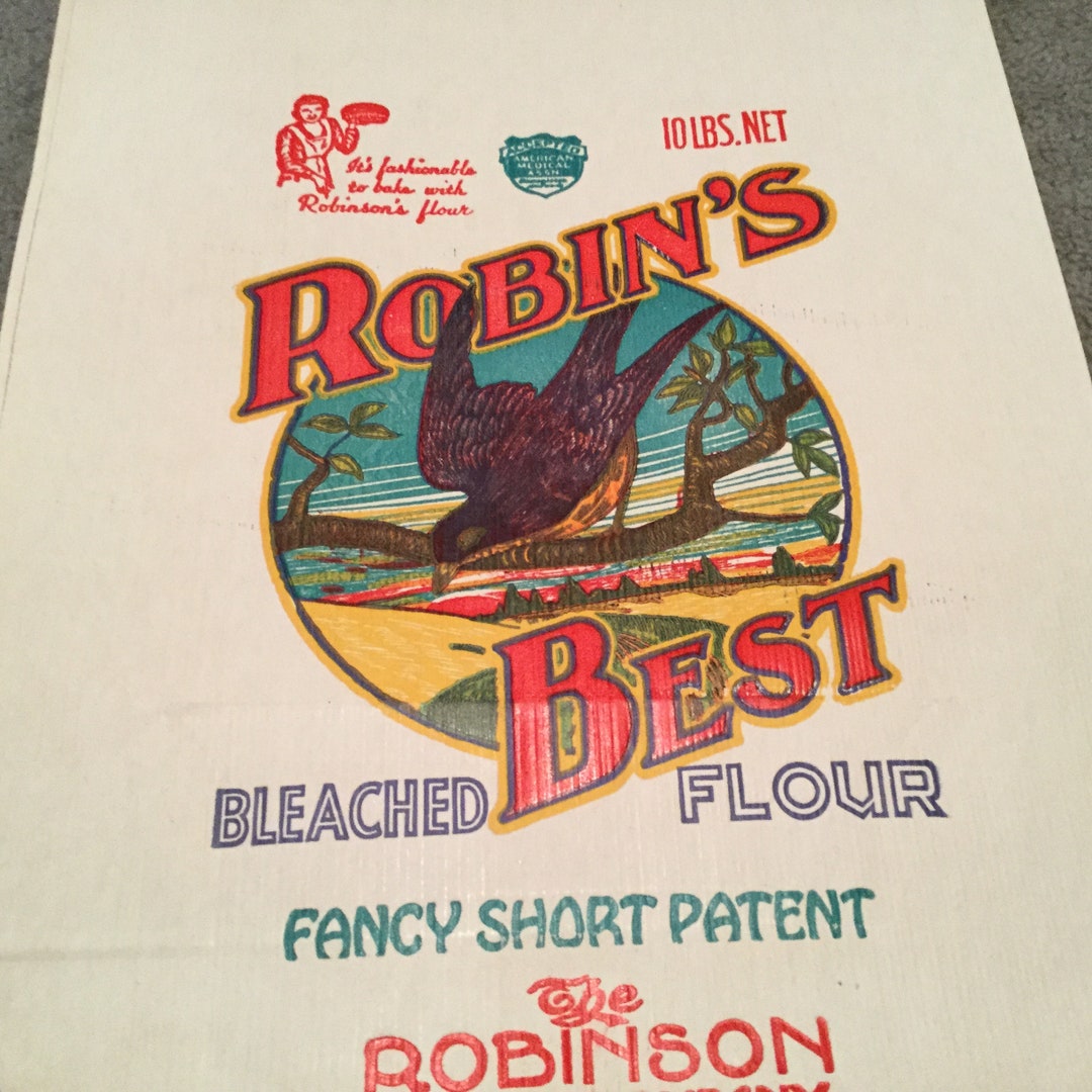 Vintage Flour Paper Sack Bag Robins Best Flour Salina, Kansas - Etsy