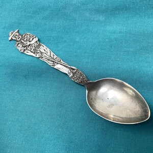 Miner Sterling Silver Souvenir Spoon Full Figure Front and Back - Etsy