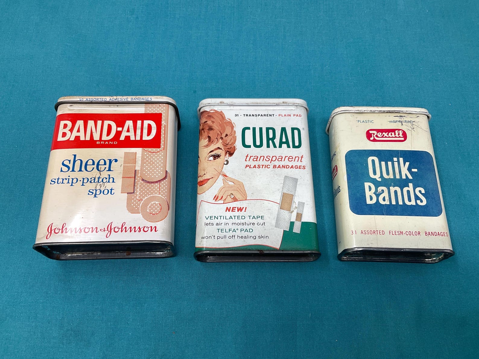3 Different Vintage Band Aid Tins - Etsy