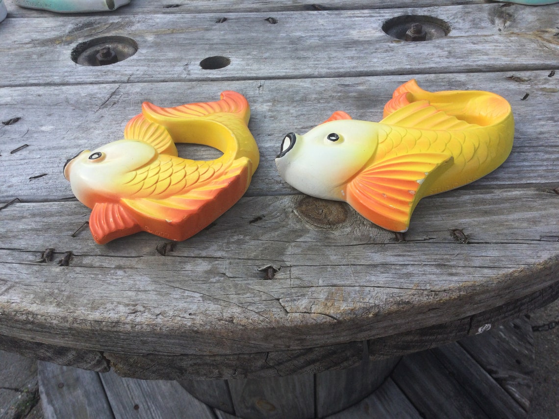 Miller Studio Fish Chalkware Plaque Pair 1977 | Etsy