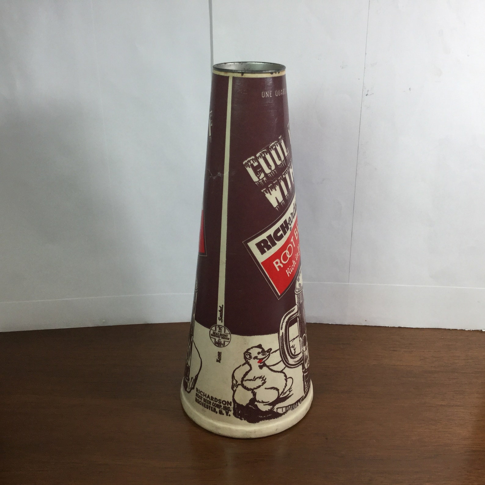 Richardson Root Beer Cone Shaped Waxed Quart Container - Etsy