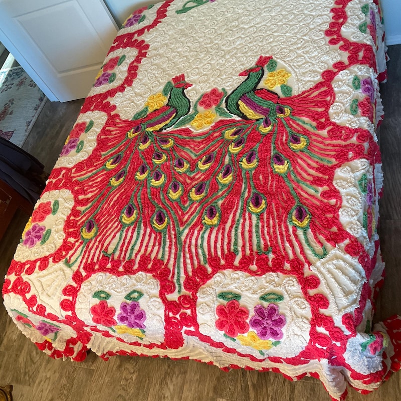Chenille Bedspread Vintage - Etsy