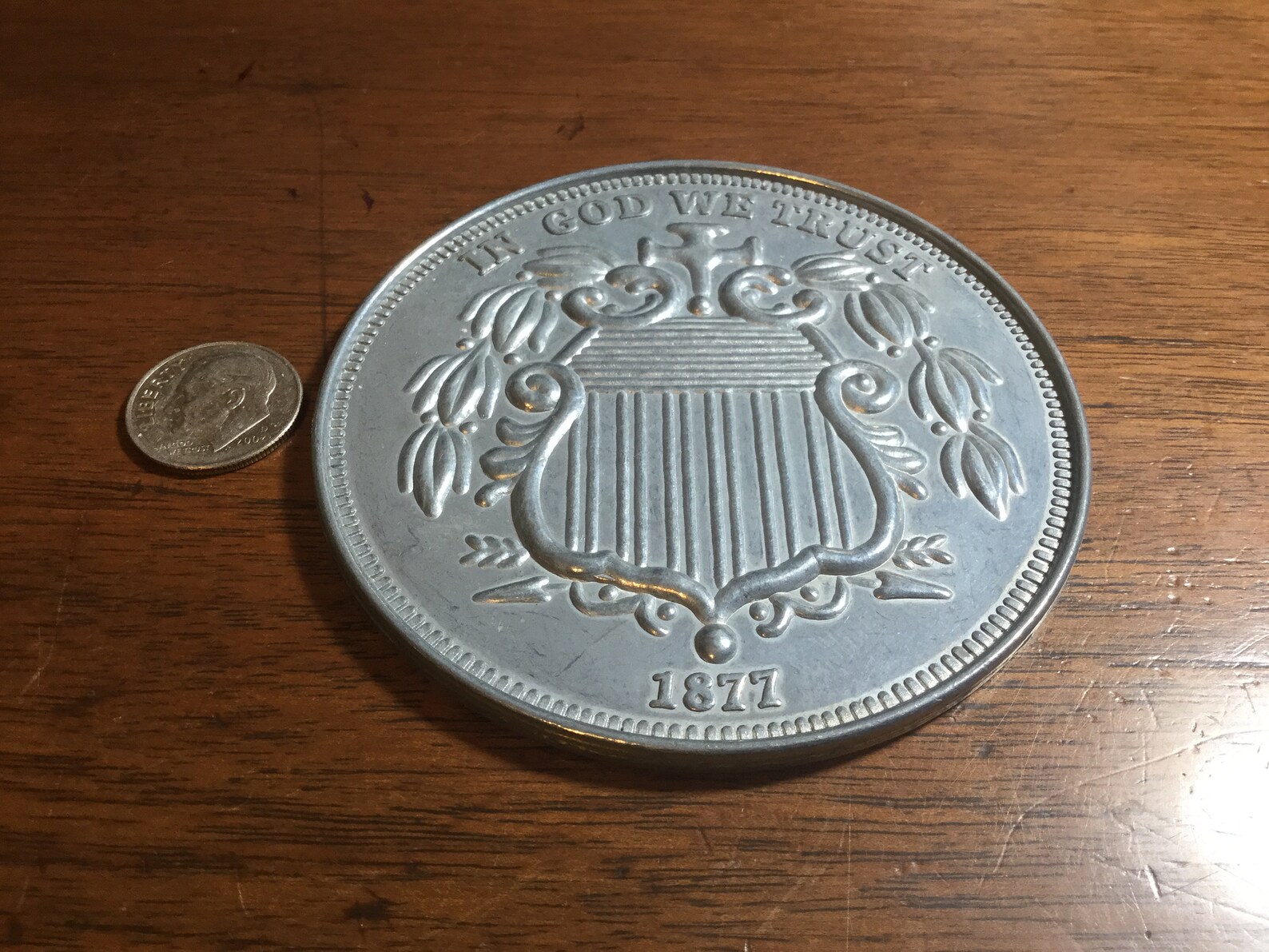 Extra Large Coin Vintage U.S. Shield Nickel 1877 - Etsy