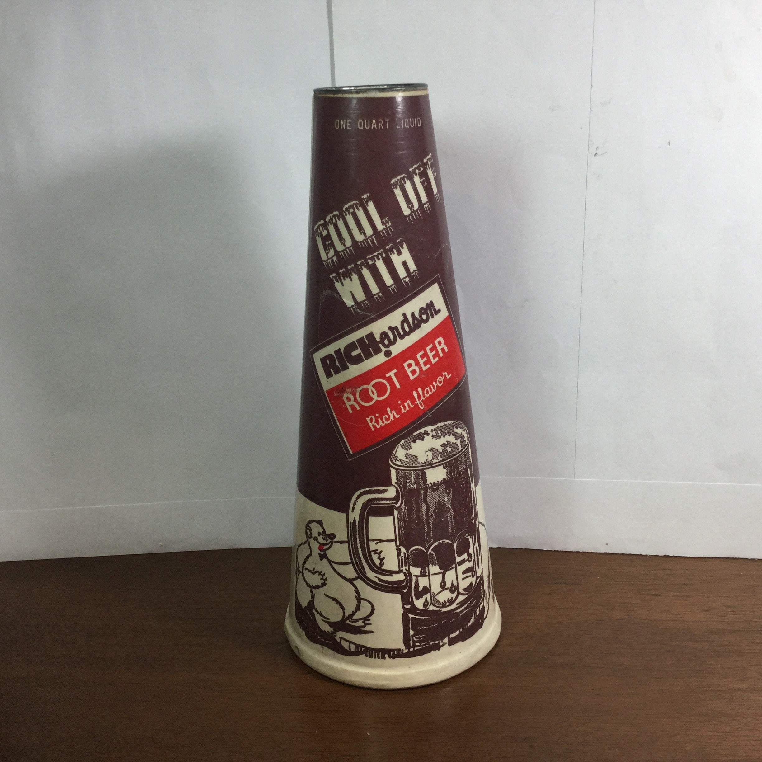 Richardson Root Beer Cone Shaped Waxed Quart Container - Etsy