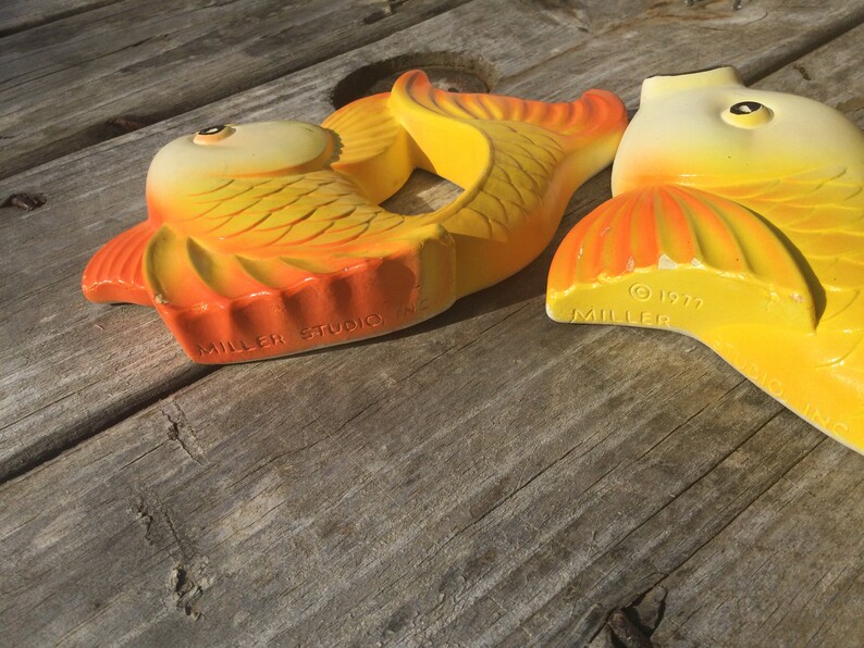 Miller Studio Fish Chalkware Plaque Pair 1977 - Etsy