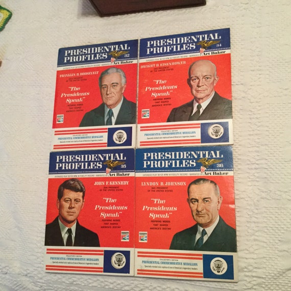 Presidential Profiles Folders 33 13 Records No Medallions Art ...