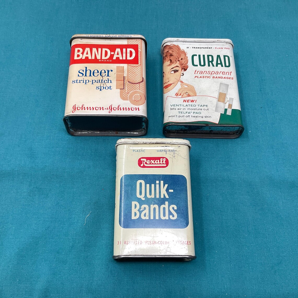 3 Different Vintage Band Aid Tins - Etsy