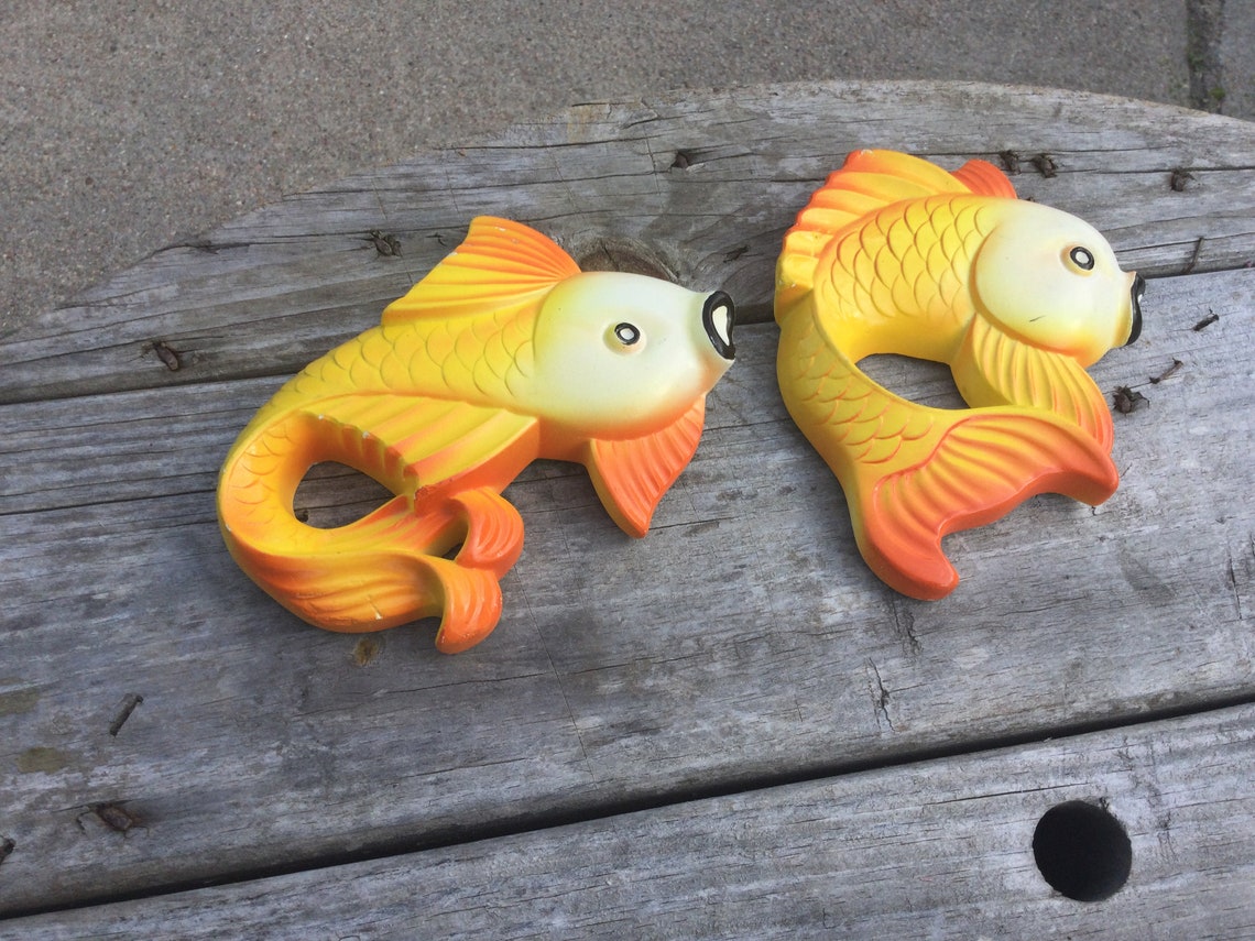 Miller Studio Fish Chalkware Plaque Pair 1977 | Etsy