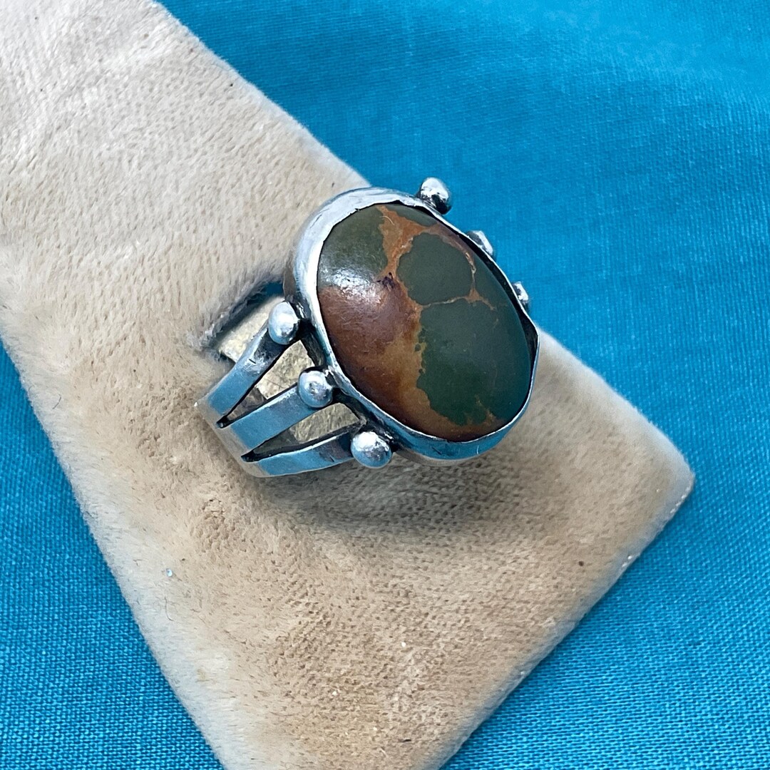 Navajo Turquoise Ring Vintage Sterling Silver Native American Jewelry ...