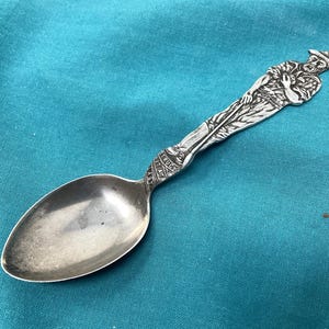 Miner Sterling Silver Souvenir Spoon Full Figure Front and Back - Etsy