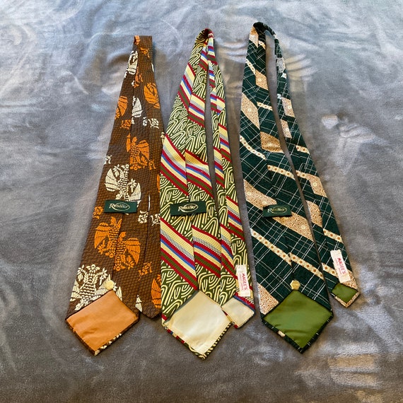 Vintage Resillio Ties Mod Retro 1980-90’s Wide Ties - Gem