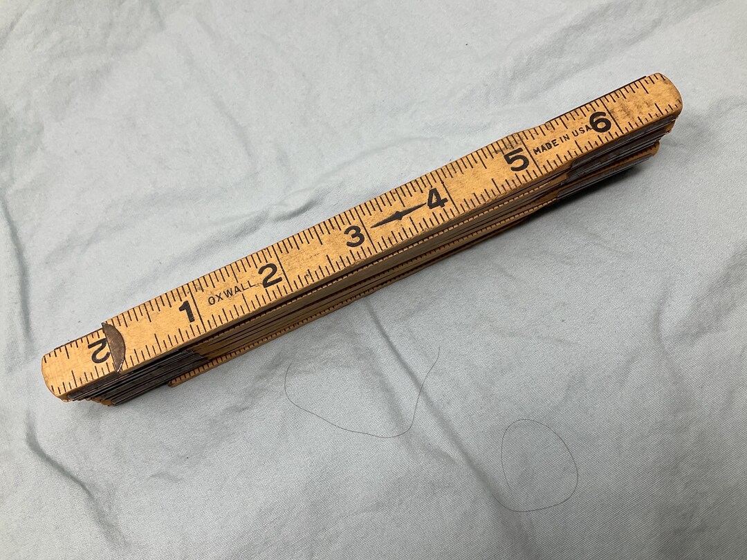 Vintage Folding Ruler Wood Oxwall U S A - Etsy