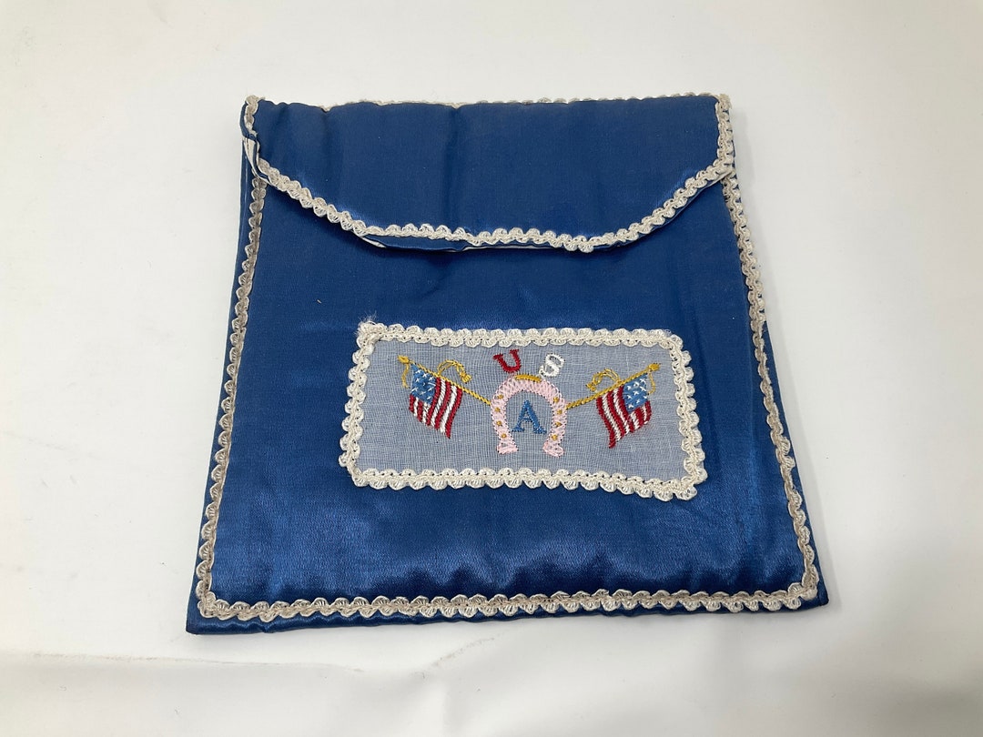 Vintage Patriotic Sachet Embroidered Flags and U S A - Etsy
