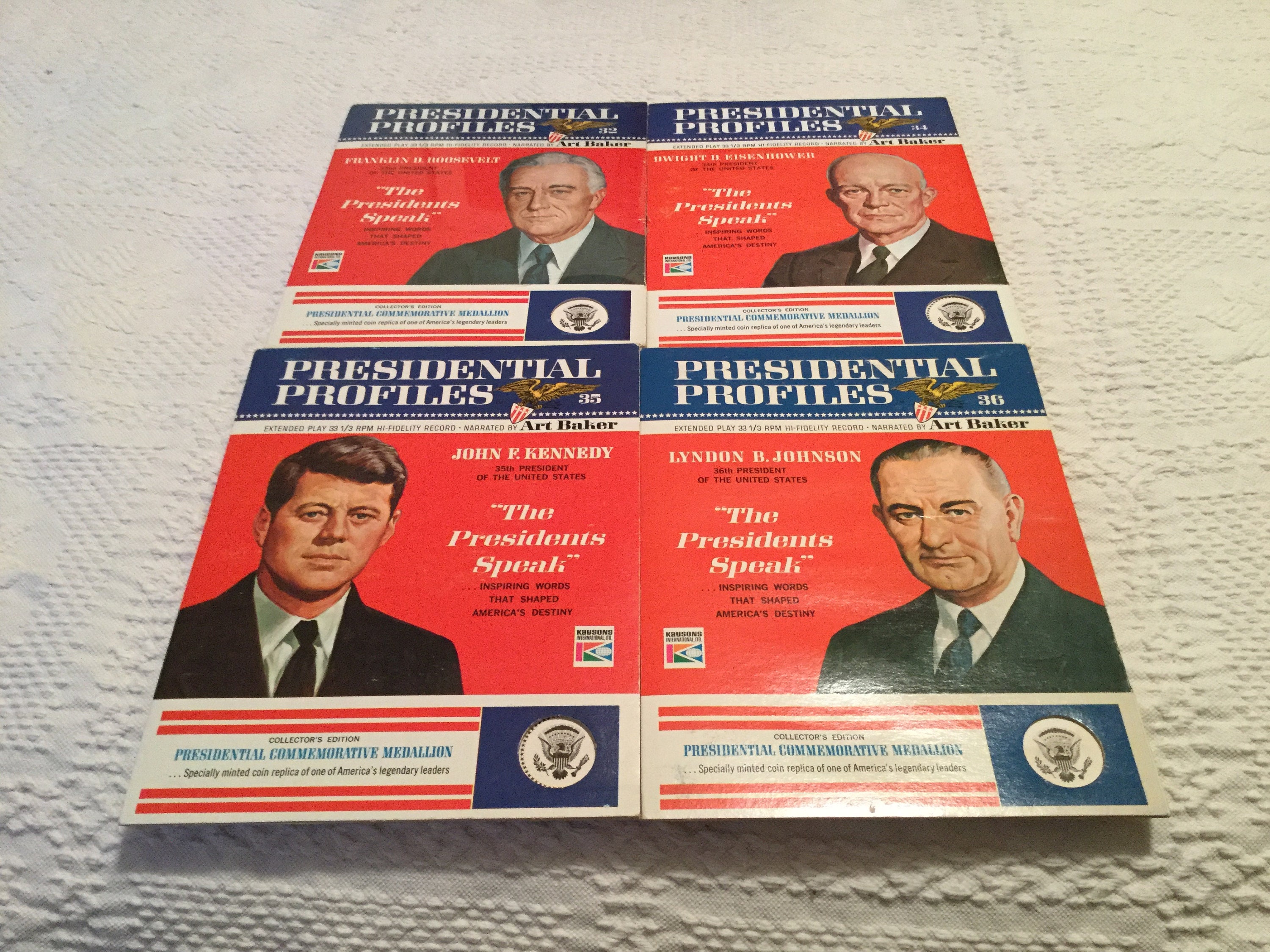 Presidential Profiles Folders 33 13 Records No Medallions Art ...