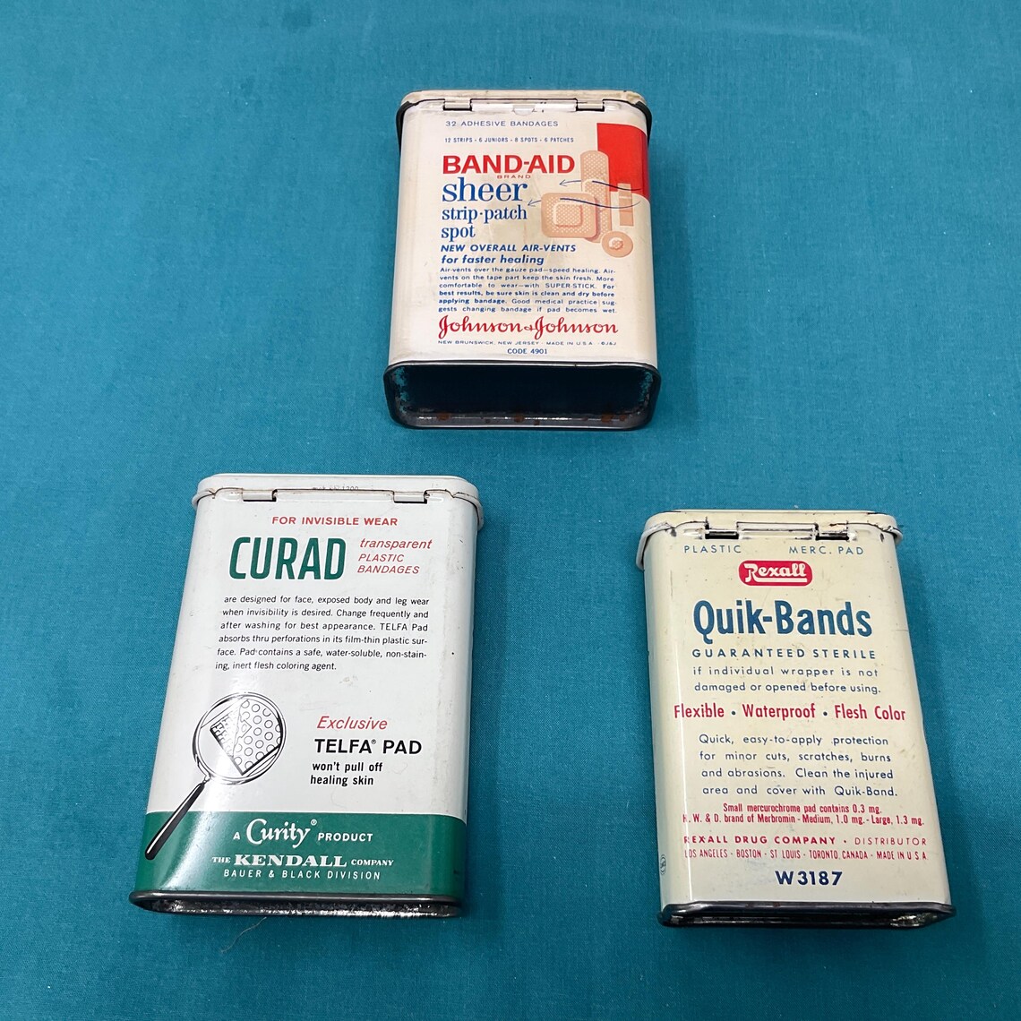 3 Different Vintage Band Aid Tins - Etsy