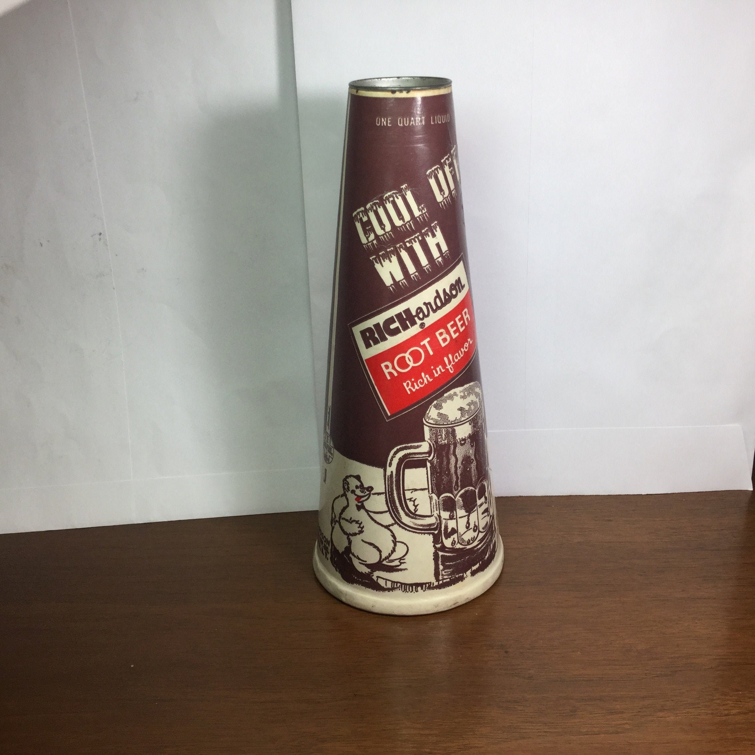 Richardson Root Beer Cone Shaped Waxed Quart Container - Etsy