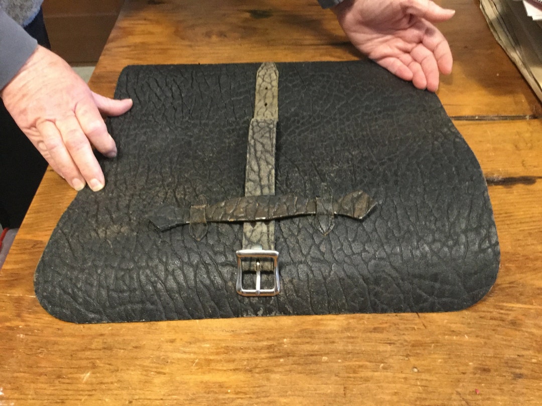 Vintage Document Holder Map Holder Heavy Cowhide With Handle Buckle - Etsy