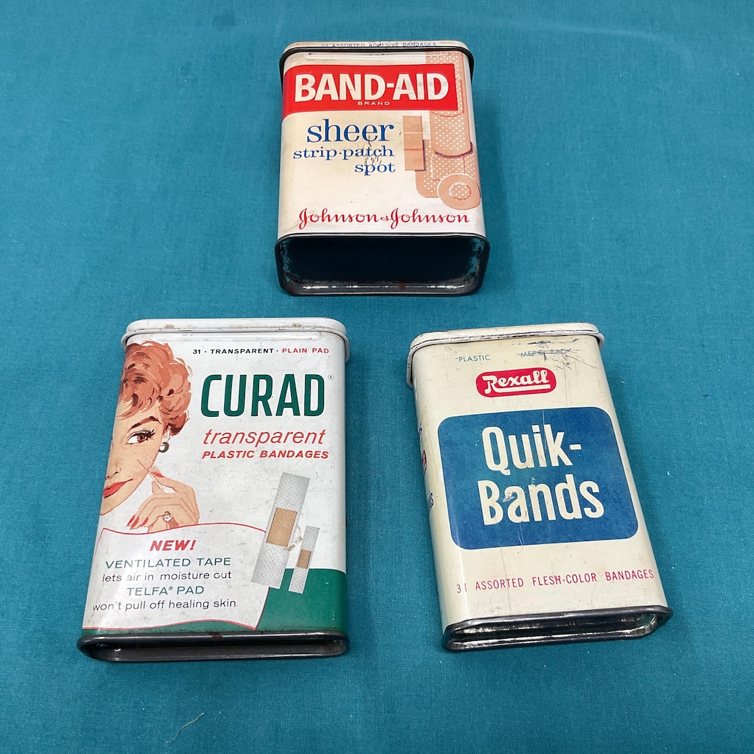3 Different Vintage Band Aid Tins - Etsy