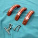 3 Vintage Red Plastic Drawer Handles Pulls Mid Century Cabinet Door ...